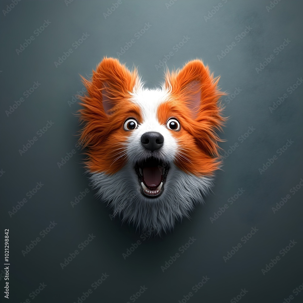 Incensed and astonished dog s expressive face showcasing quirky delight ...