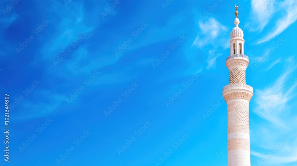 Muslim call to prayer adhan echoing from a mosque, symbolizing the ...