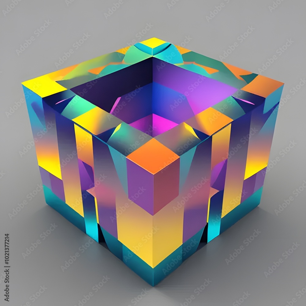 Holo abstract 3D shapes and 3D holographic elements or 3d holographic ...