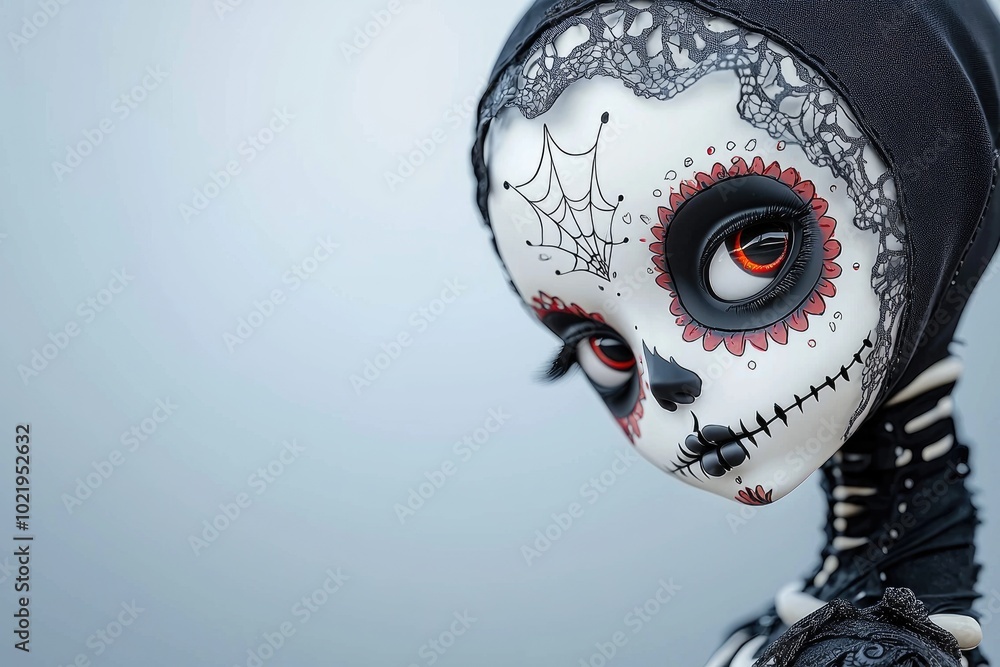 Modern homage: El Día de Muertos creative postcards presenting ...