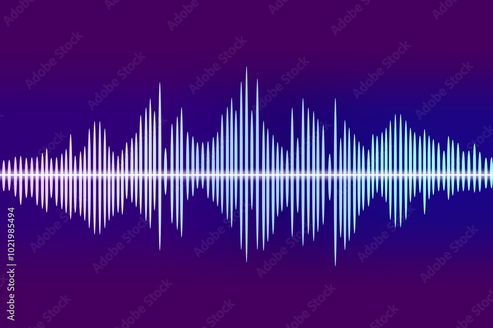 Conceptual image of sound wave, acoustics and sound vibrations ...