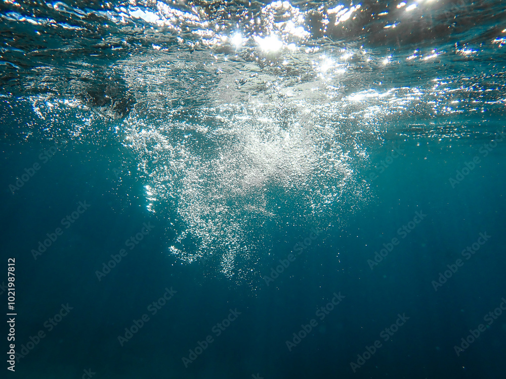 bubbles, bubbles undersea, undersea, green water, underwater, crystal ...
