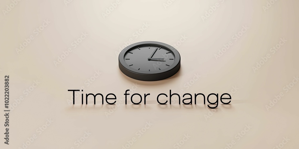 Clock Displaying Time Change Message: Conceptual Representation of ...