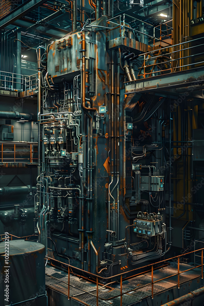 Contemporary Industrial Machinery depicting State-of-the-Art ...