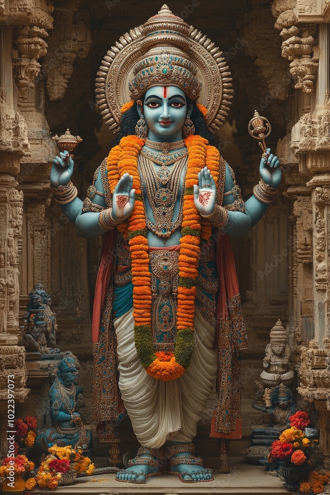 Supreme deity Vishnu: omnipotent divine figure in Vaishnavism ...