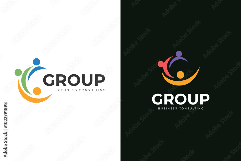 People group with letter c logo design for community, coaching and ...