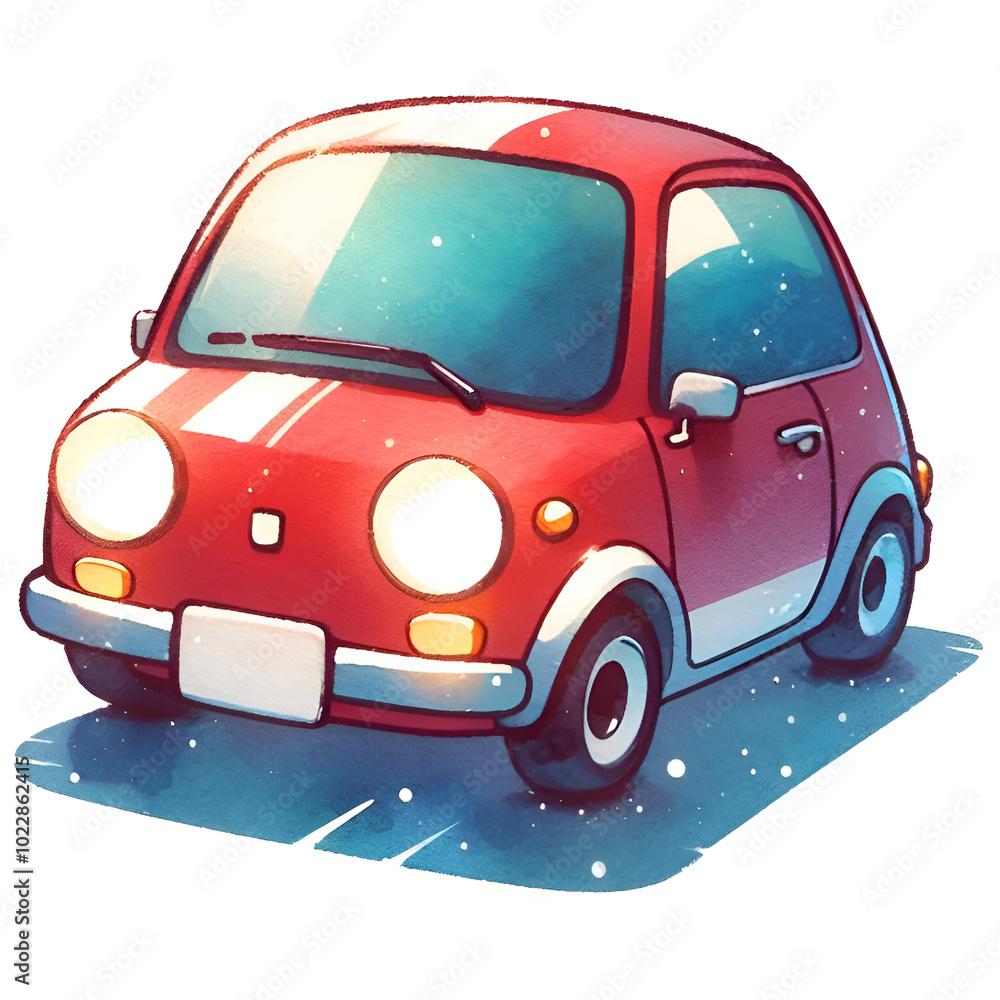 Ilustración de Stock Transport Clipart Set Watercolor Public ...