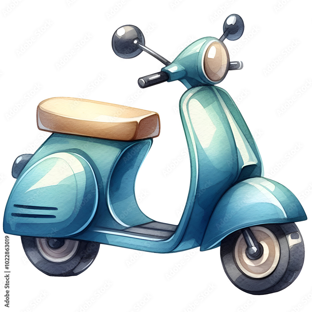 Transport Clipart Set Watercolor Public Transportation PNG Vehicle ...