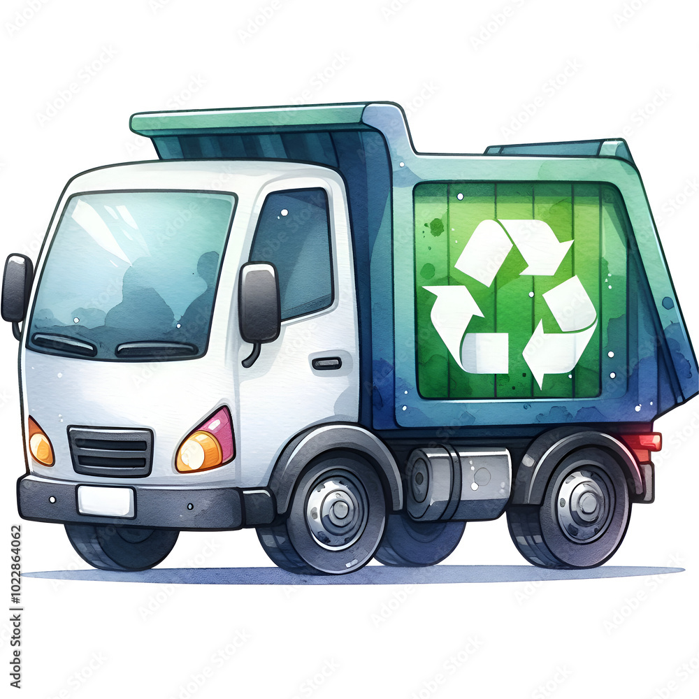 Ilustración de Stock Transport Clipart Set Watercolor Public ...