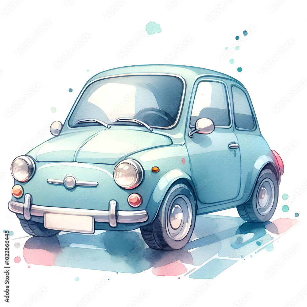 Stock-Illustration „Transport Clipart Set Watercolor Public ...