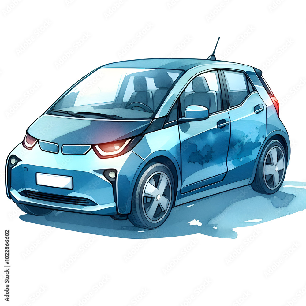 Ilustración de Stock Transport Clipart Set Watercolor Public ...