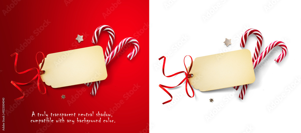 Design elements for Christmas background. Blank greeting card and ...