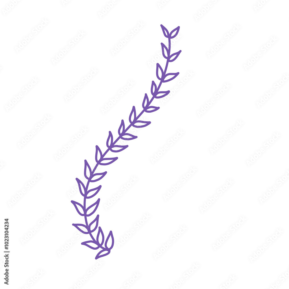 Doodle leaf aesthetic tendrils plant illustration cartoon that can be ...