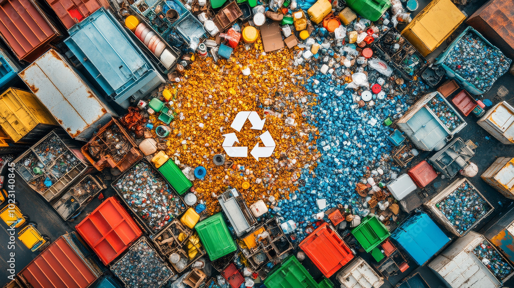 Ilustración de Stock Recycling is essential for sustainable future, as ...