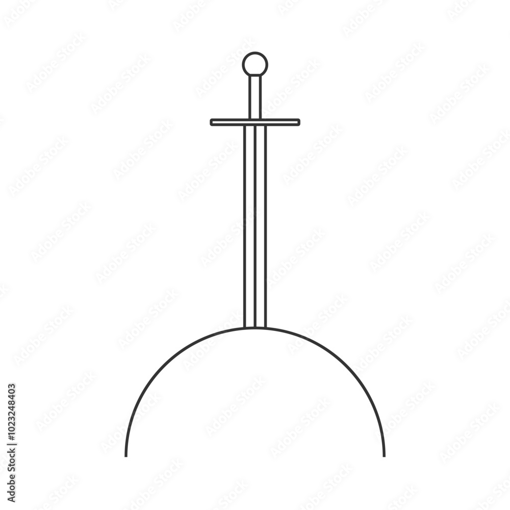 Sword in stone. King arthur excalibur legend. Medieval mythology ...