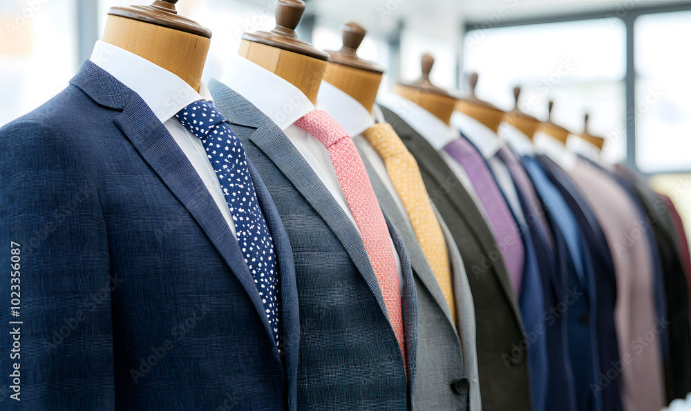 Luxury Men’s Suits on Mannequins | High-End Fashion Display for ...