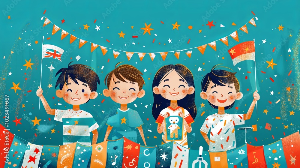 language learning banner background, learn foreign language online ...