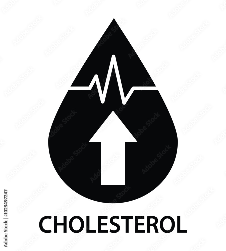 High cholesterol icon design vector illustration isolated on white ...