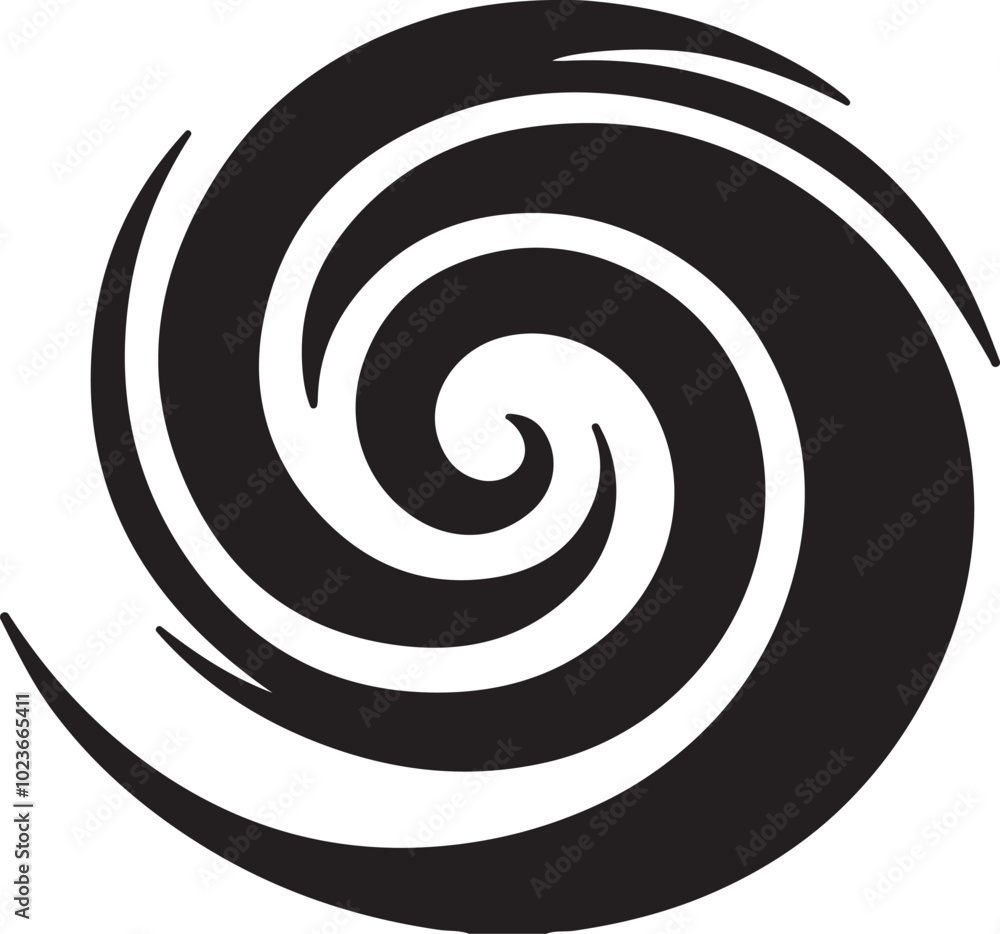 hurricane silhouette design vector art illustration Stock Vector ...