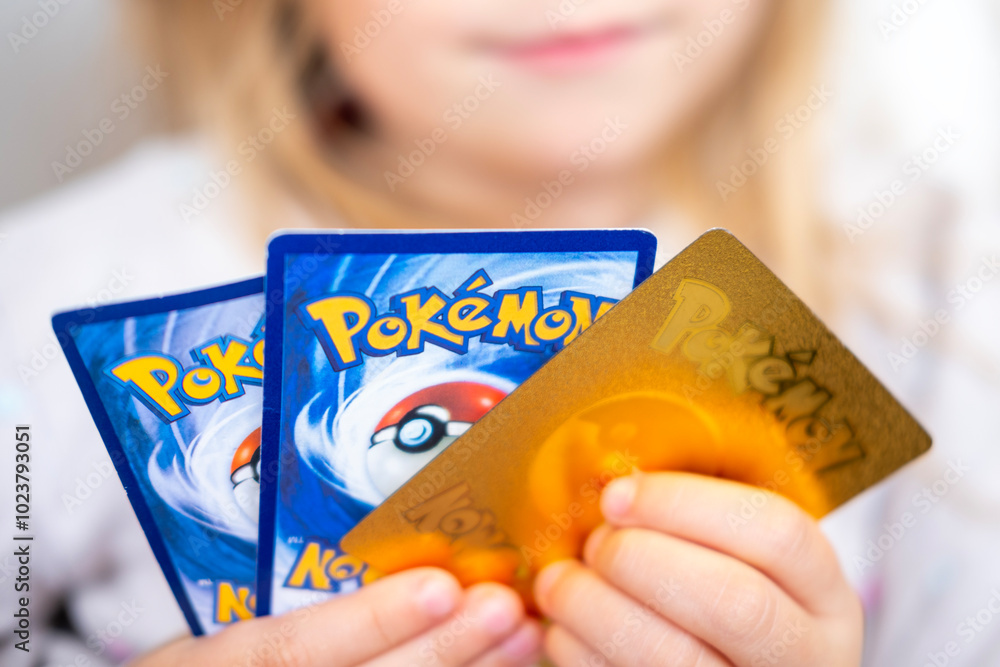 child collecting Pokemon Trading Card Game, Childhood nostalgia meets ...