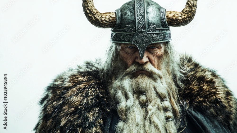 Odin chief deity in Scandinavian mythology depicted with striking ...
