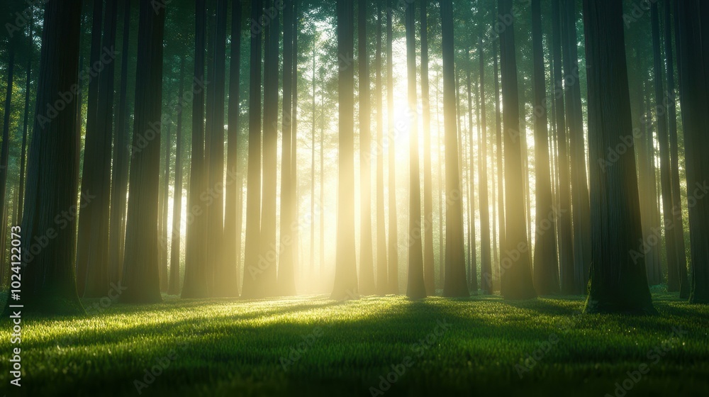 Foto de Stock Immerse yourself in a stunning K forest scene, where ...