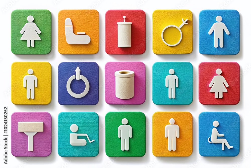 Massive Collection of Modern WC Icons Pack - Flat Pictograms of Toilet ...