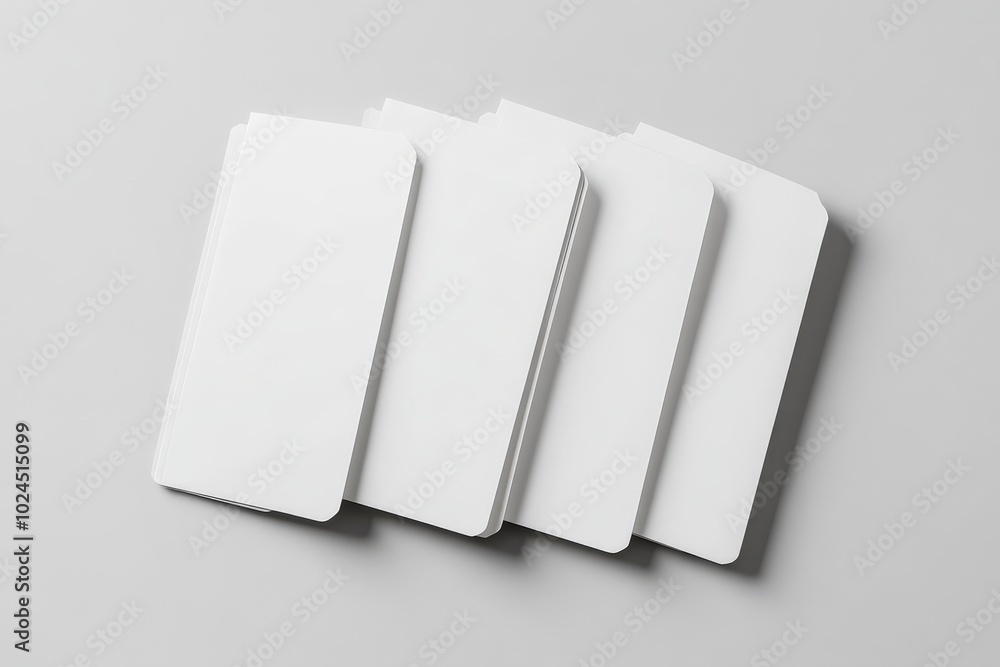 Folder Mockup. Isolated Blank White Empty Paper Folder Template for ...