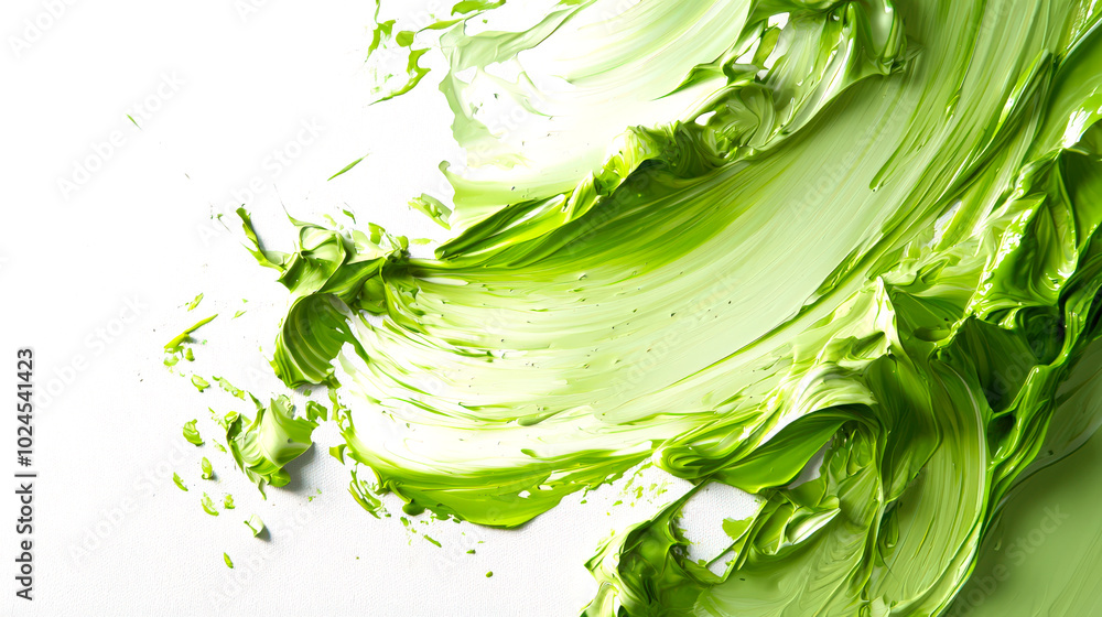 Green refreshing background for the design. A smear of green grassy ...