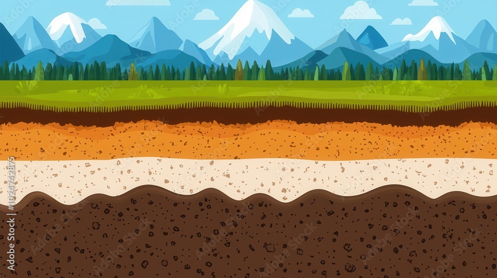 An infographic showing the different layers of soil and their role in supporting ecosystems ...