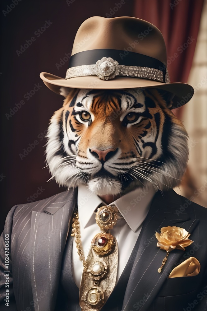 Mafia animals, animals in suits, gangster animals. Lions, monkeys ...
