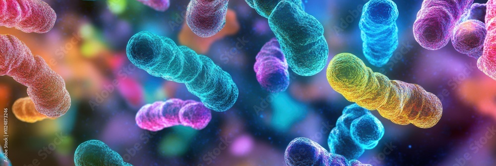 Vibrant illustration of mitosis, showcasing the dynamic process of ...