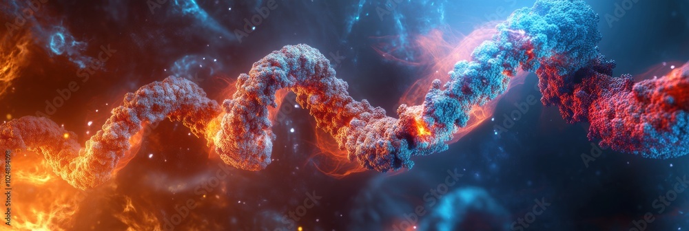 Mitosis Process Illustration, visual representation of chromosomes ...