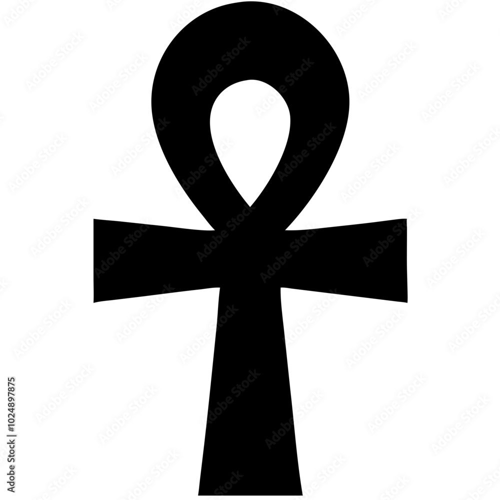 Egyptian Ankh Symbol Vector Illustration Representing Life and ...