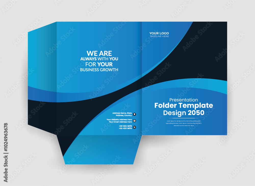Presentation folder template design and modern layout Folder design ...