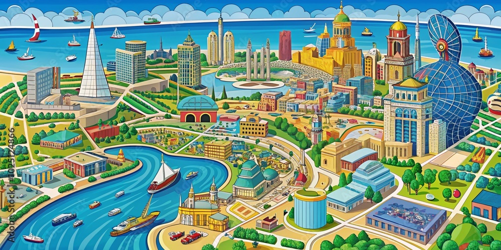 Detailed Map of Baku, Azerbaijan - Zoom In to Explore the City’s ...