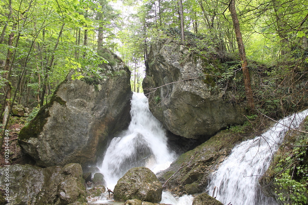 Foto de Stock Myrafalls (German: Myra Fälle). Famous, beautiful ...