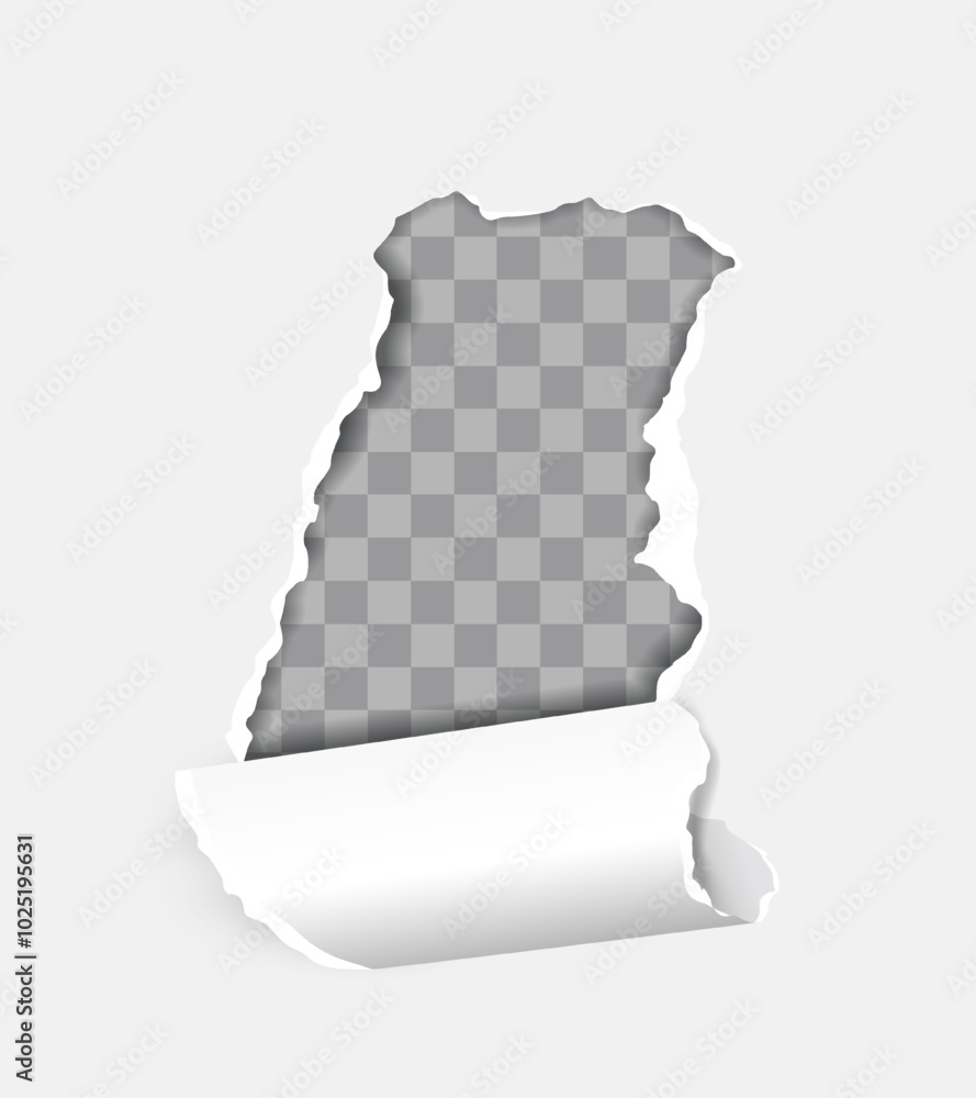 Torn paper effect. Announcement and notification. Handmade notepad page ...