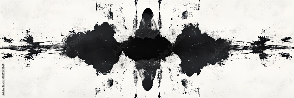 Ink blot Rorschach test inspired texture, with symmetrical shapes ...