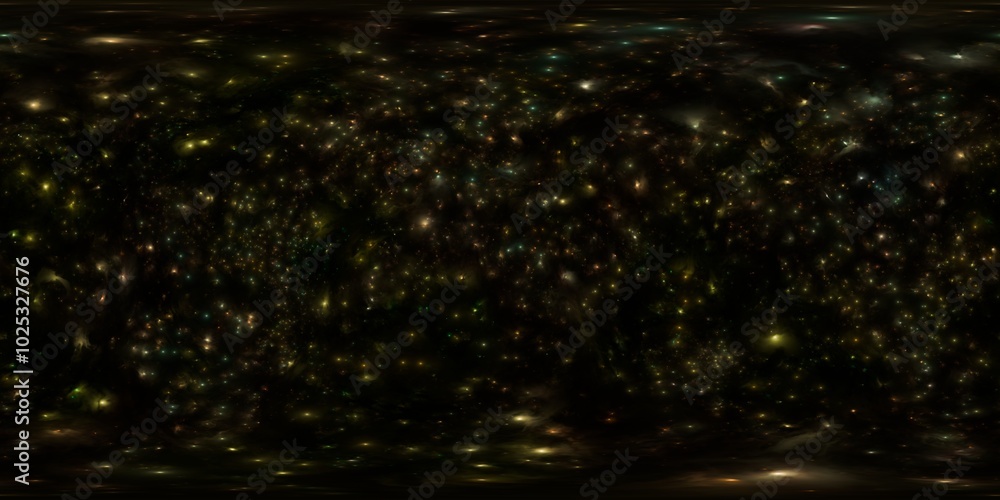 Seamless 12K HDRi Skybox of Gold Cosmic Nebula and Stars in 360 Degree ...