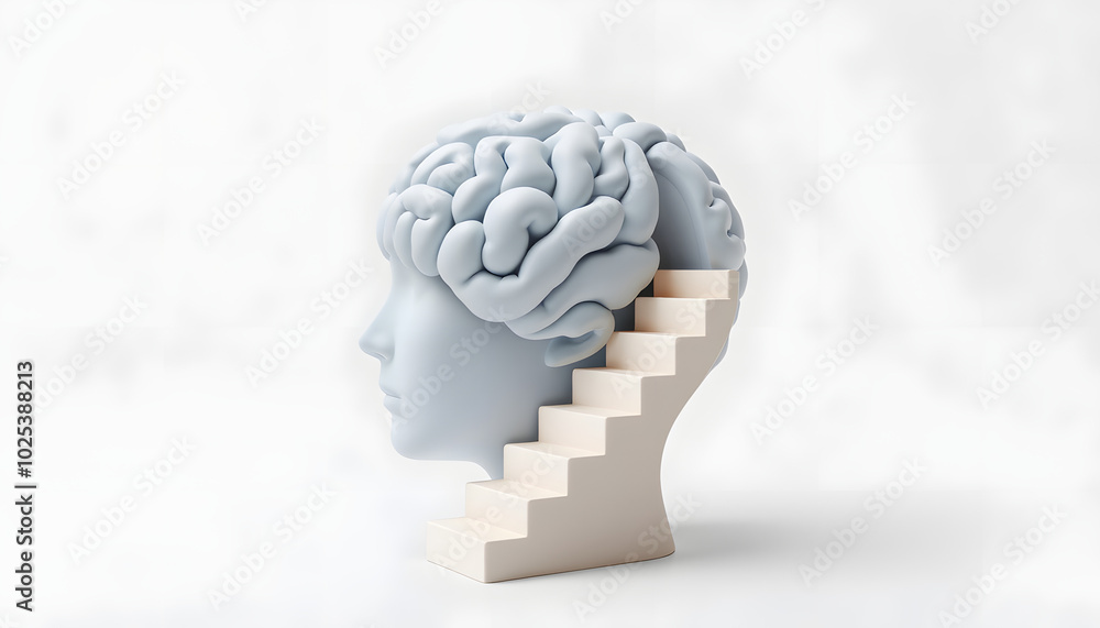 Brain psychology mind freedom soul success and hope idea concept art ...