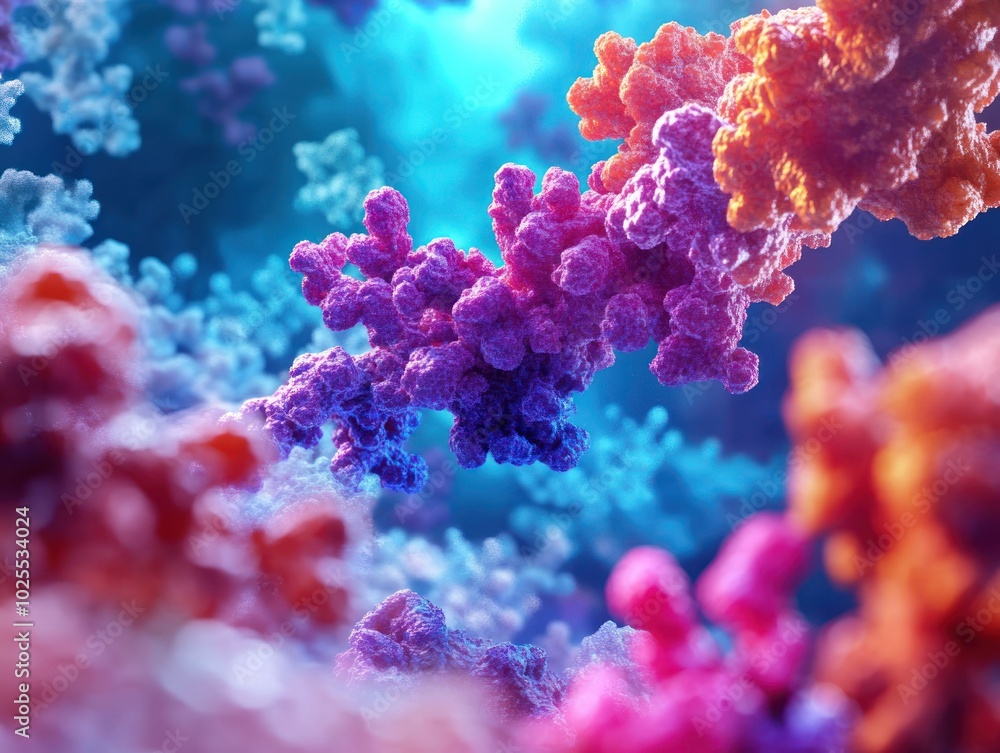 Protein structure involved in metabolic pathways, illustrating enzymes ...