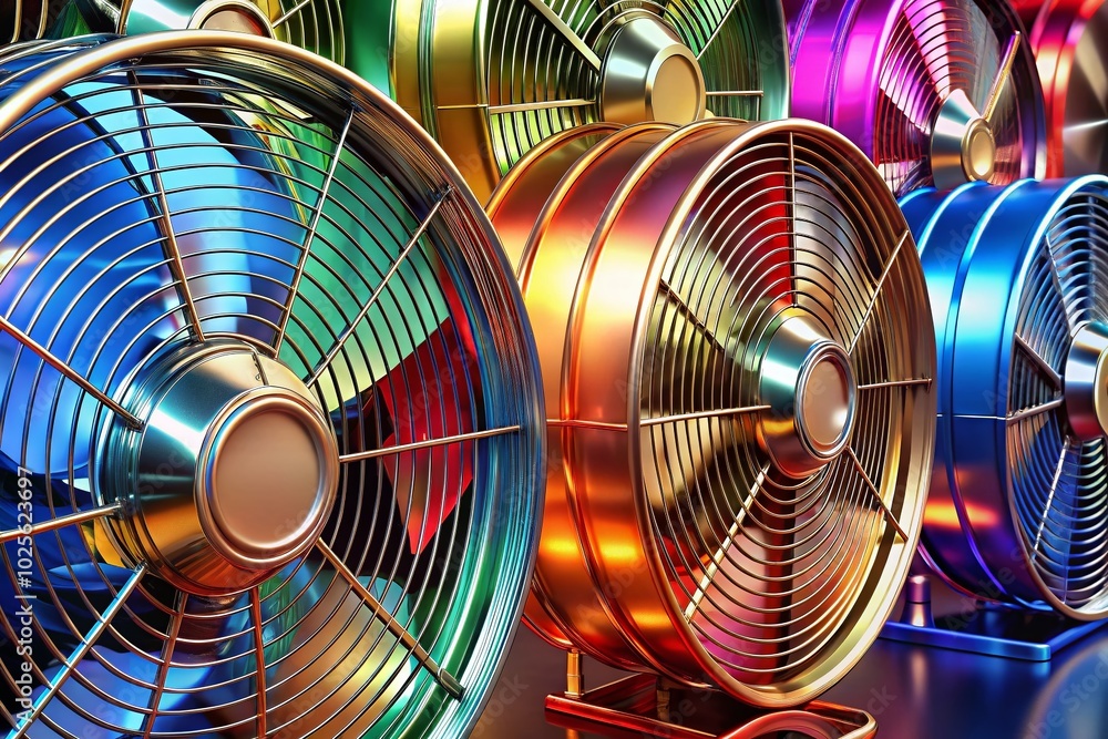 Rotating Metal Fans Animation - Dynamic Motion Graphics for Modern ...