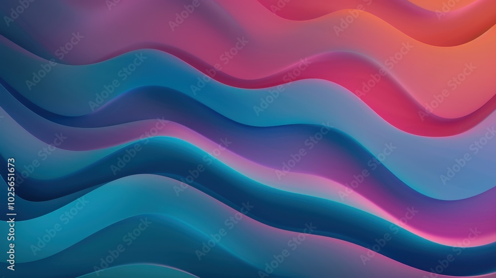 Abstract 3D background featuring fluid shapes morphing into one another ...