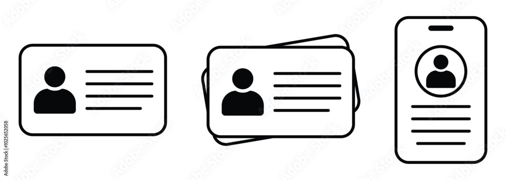 id card icon. identification symbol with photo id. transparent png and ...