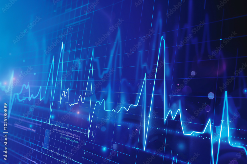 Audio soundwave scope signal as an abstract background depicting a ...
