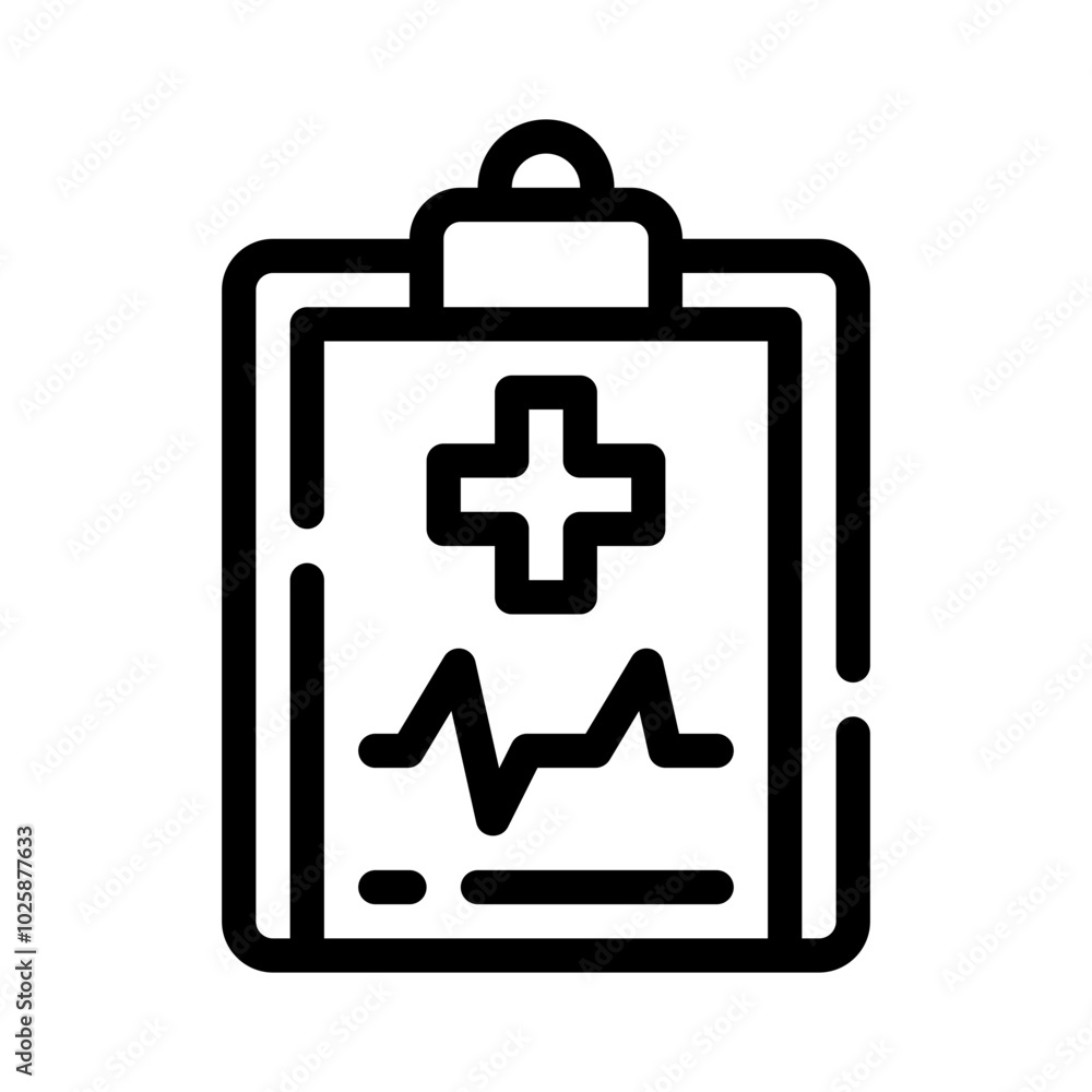 Icon Medical Chart With Style Outline Stock Vector | Adobe Stock