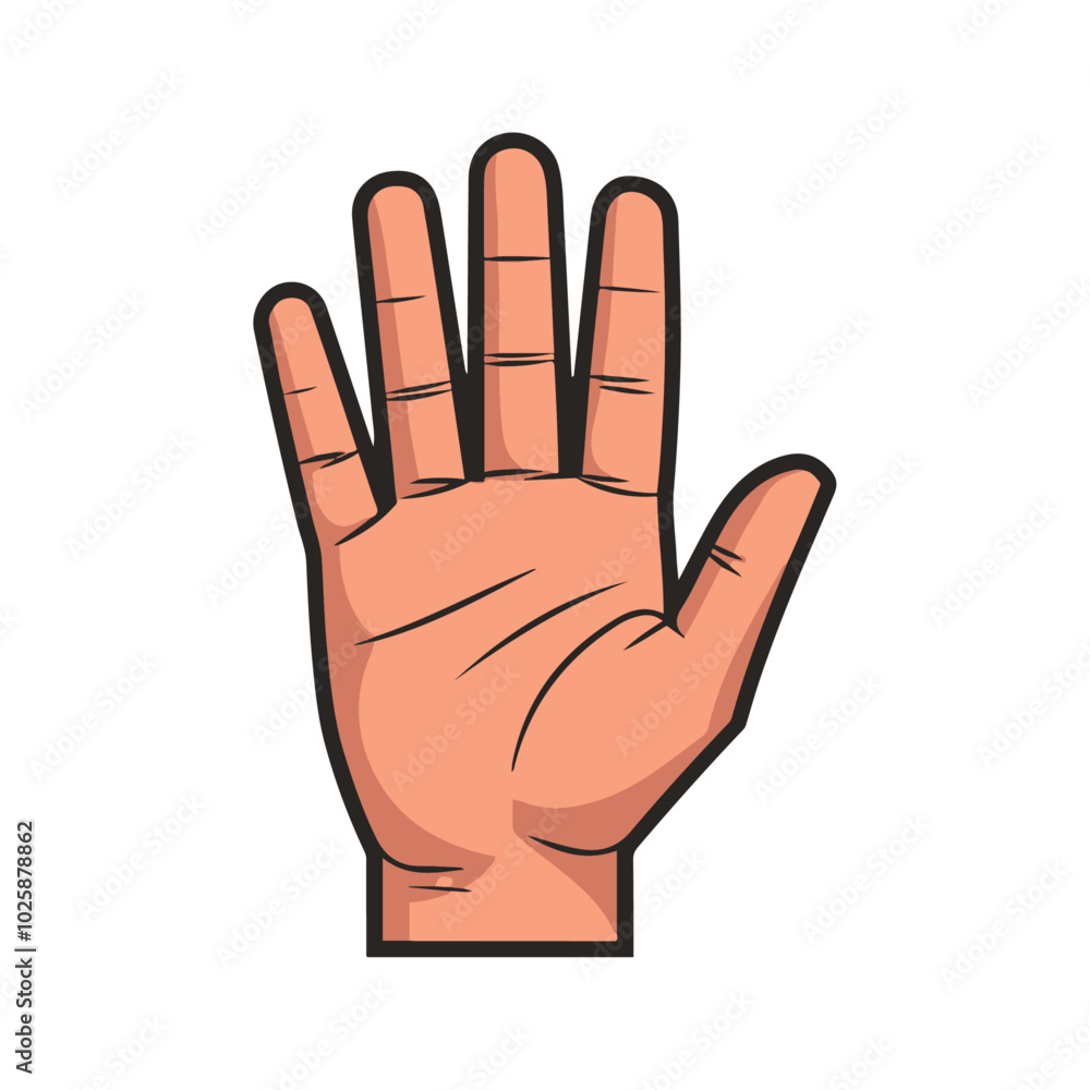 Hand clipart hand logo vector illustration with fingers hand gesture ...