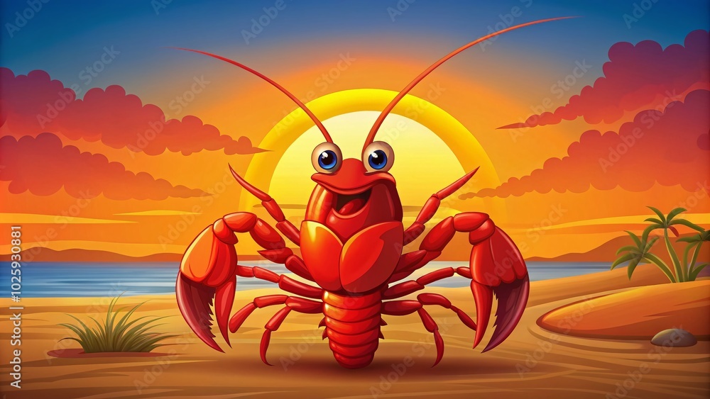 Cartoon Crawfish Silhouette Clipart for Creative Designs and Projects ...