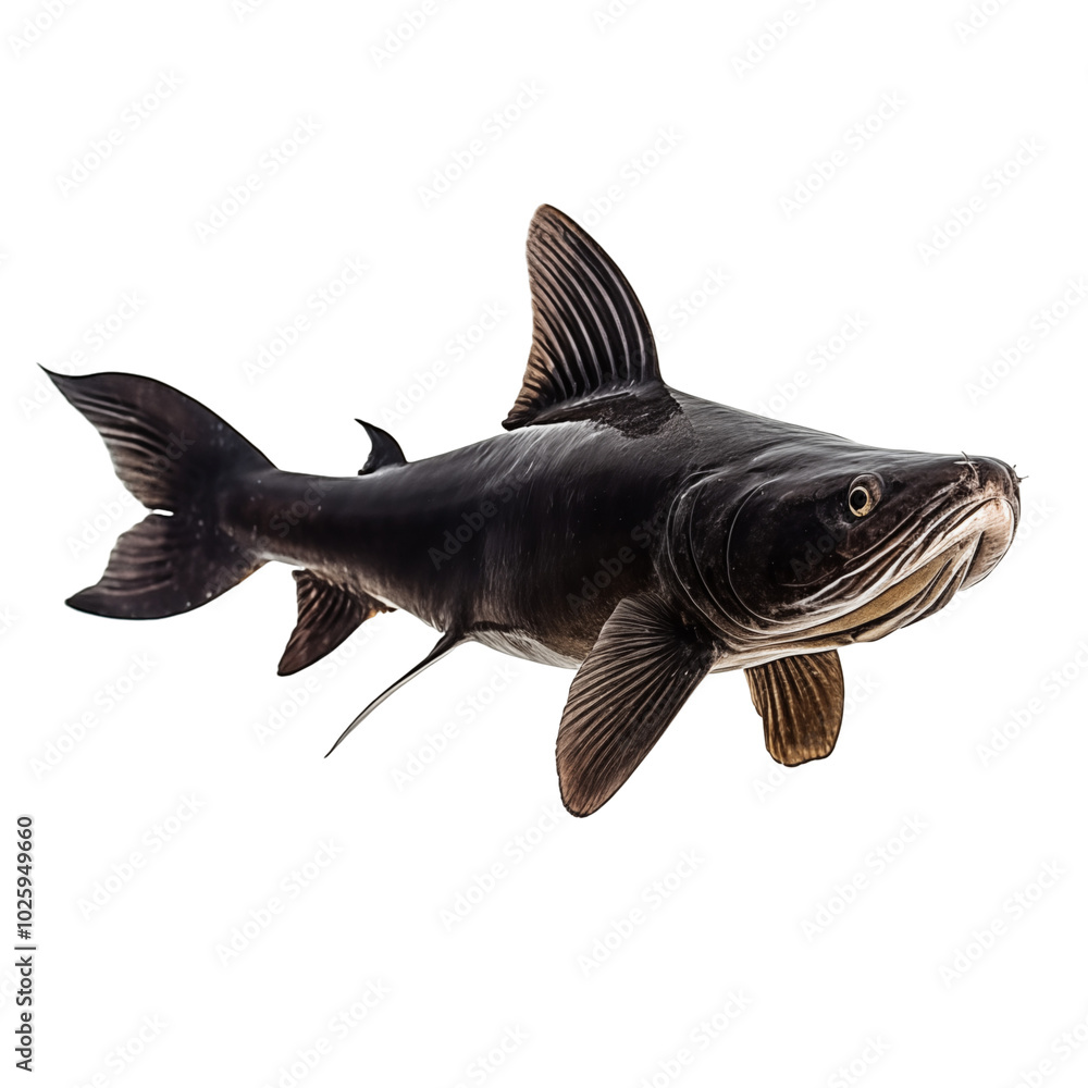 Freshwater fish species swimming gracefully in a clear aquatic ...